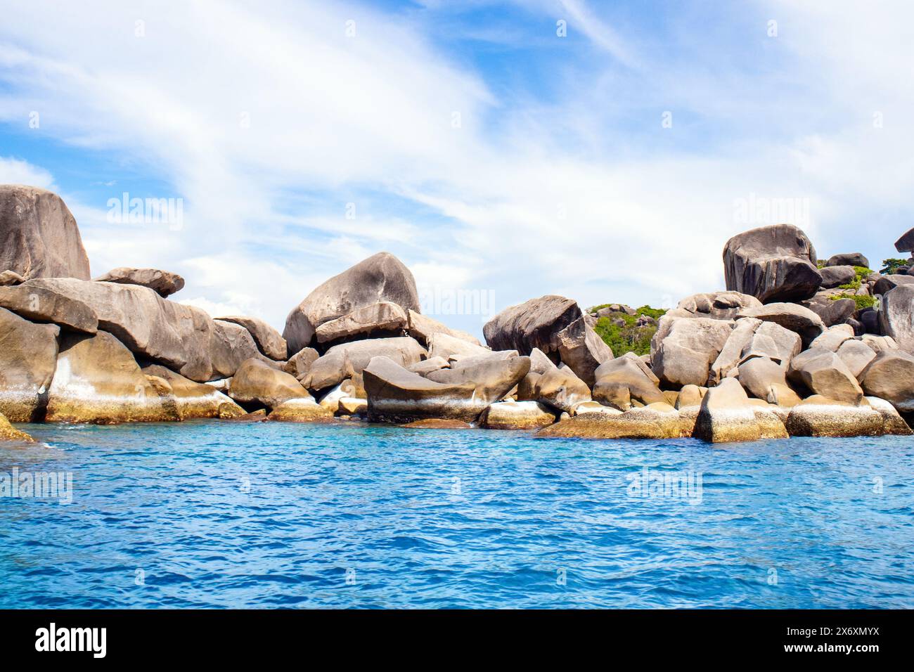 The rocky shore of the Similan Islands in Thailand - most famous ...