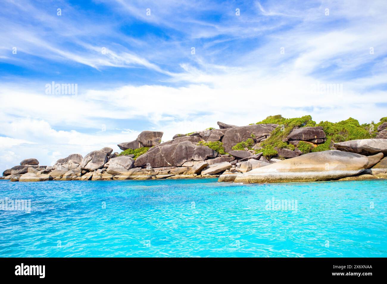 The rocky shore of the Similan Islands in Thailand - most famous ...