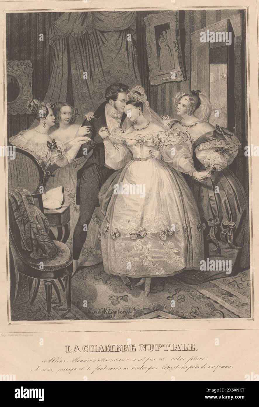 Married couple in the bridal chamber, La chambre nuptiale (title on ...