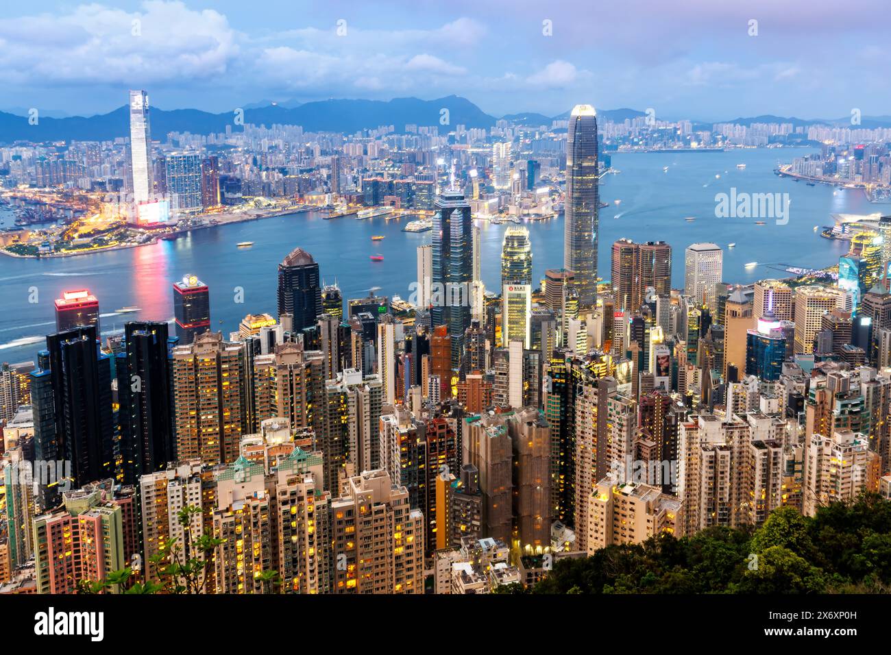 Hong Kong, China - April 4, 2024: Hong Kong Skyline With Skyscrapers ...