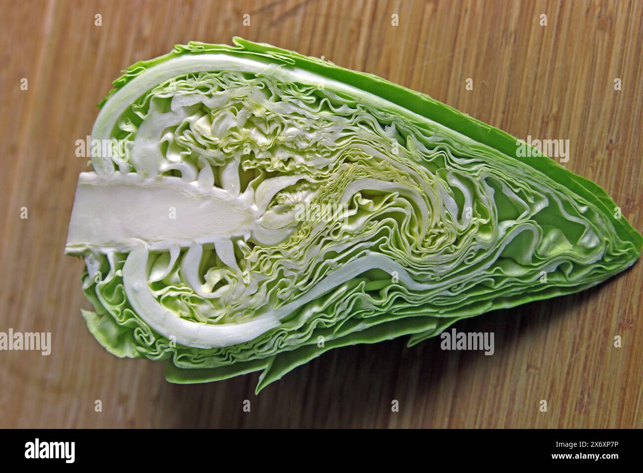 Pointed Cabbage In Cross Section Stock Photo - Alamy