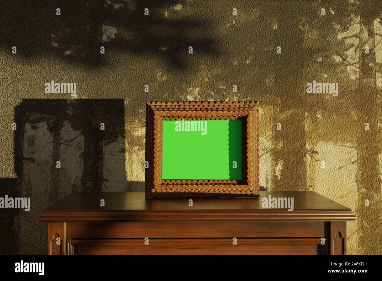 Empty photo frame green screen hi-res stock photography and images - Alamy