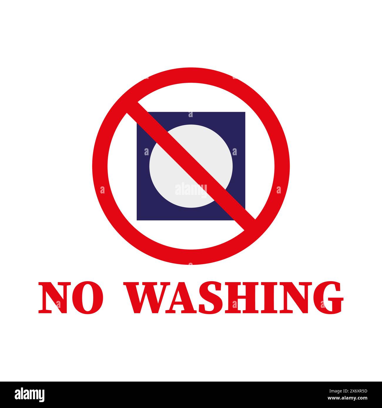 No washing allowed sign. Laundry prohibition Vector symbol with text ...