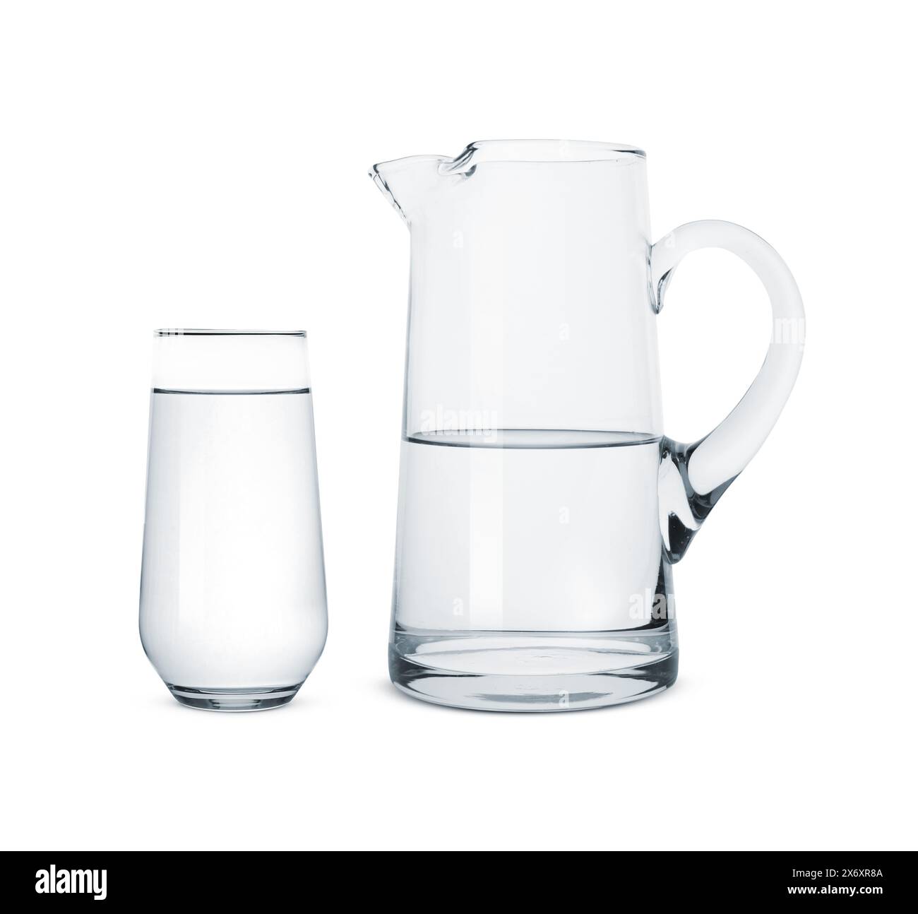 Half filled water glass on white hi-res stock photography and images ...