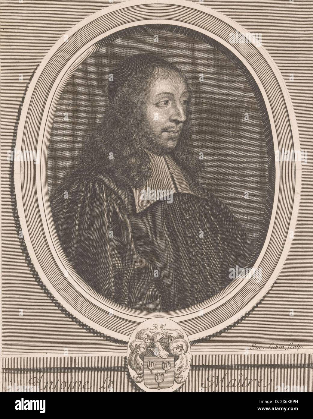 Portrait of Antoine le Maistre, print, print maker: Jacques Lubin ...