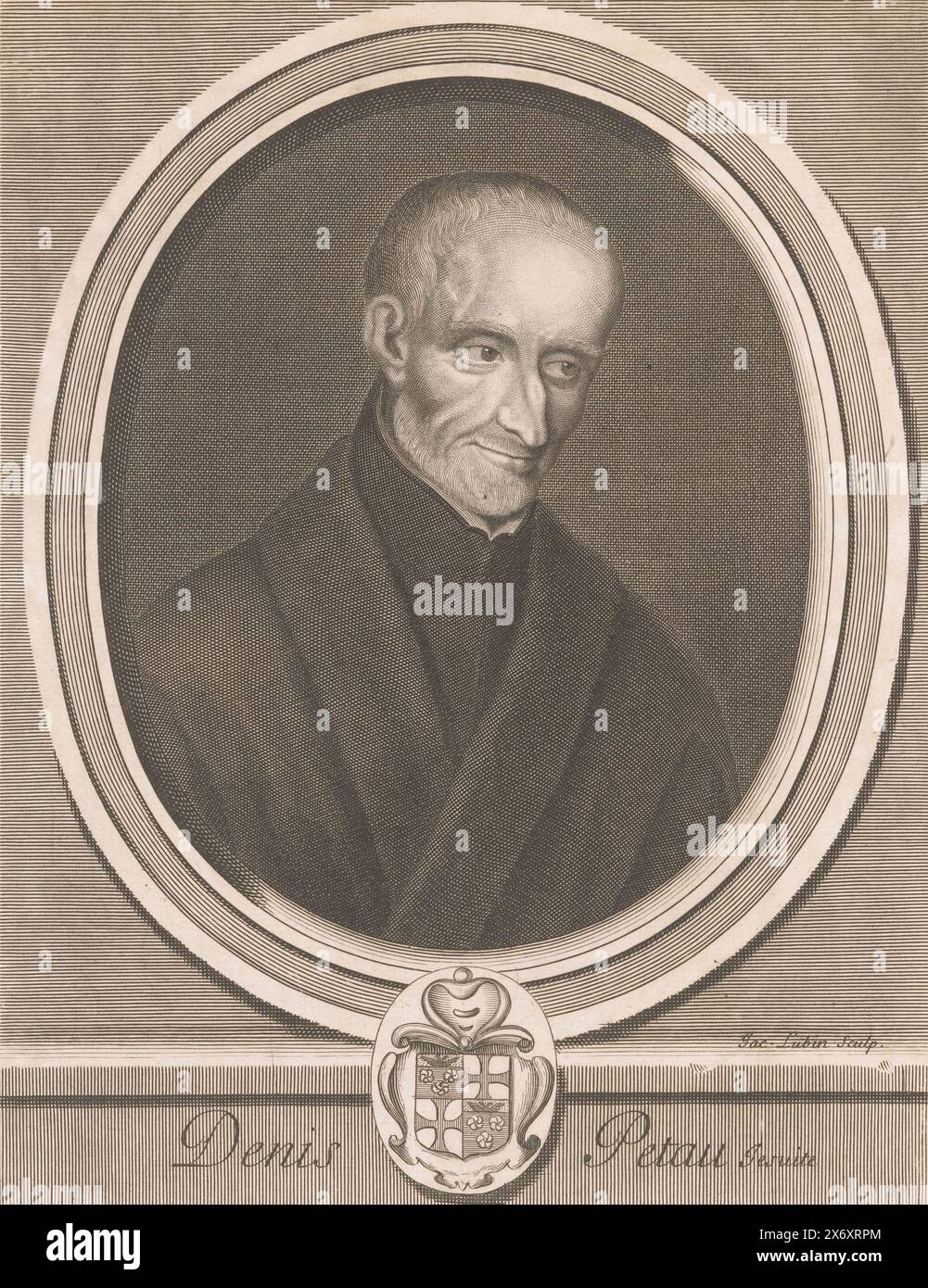 Portrait of Denis Pétau, print, print maker: Jacques Lubin, (mentioned ...