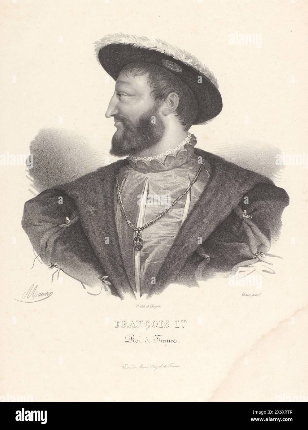 Portrait of Francis I of Valois-Angoulême, King of France, François 1er ...