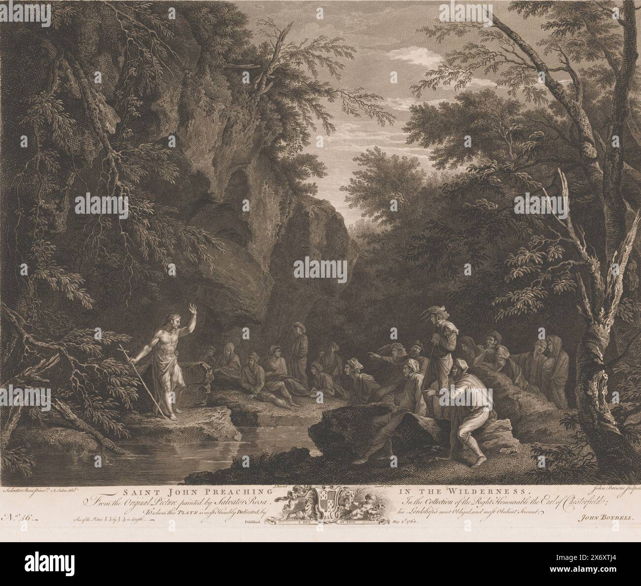 Preaching of John the Baptist, Saint John Preaching in the Wilderness (title on object), Most ...