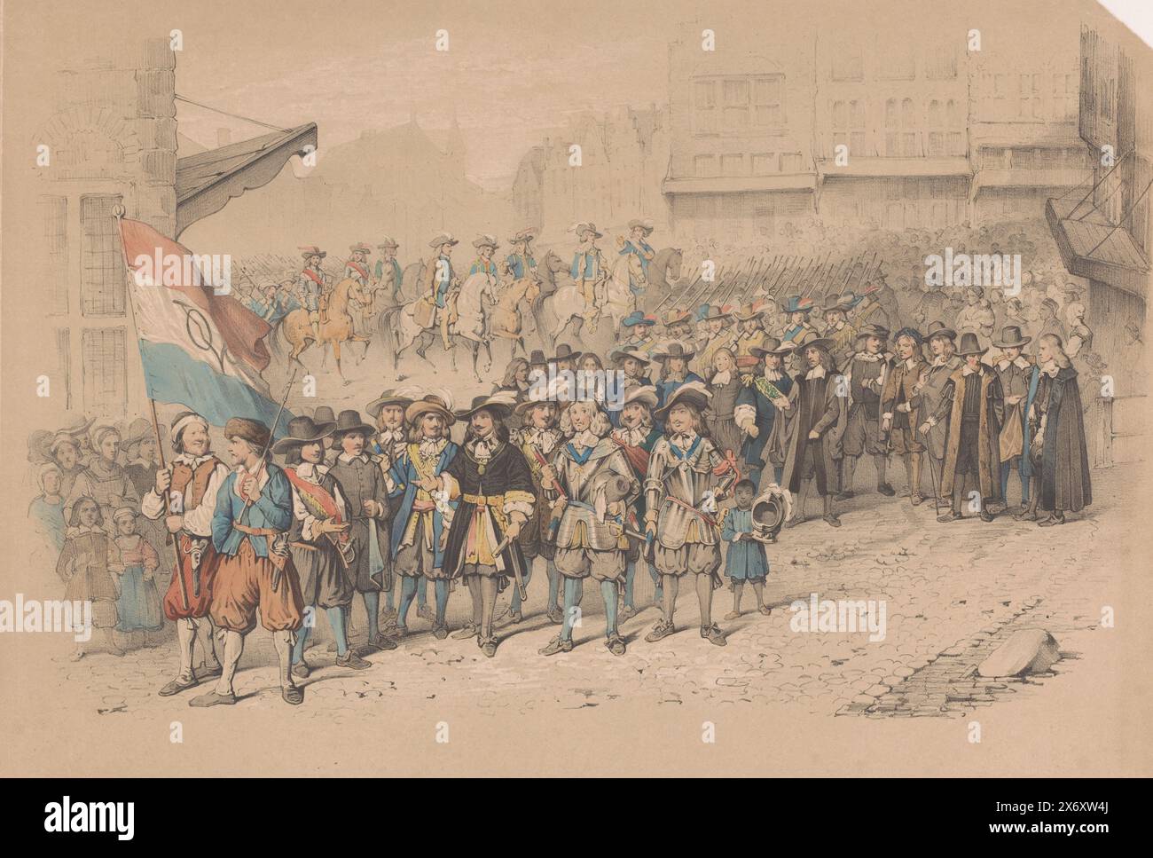 Historical parade on the occasion of the V.O.C., at the front are two ...