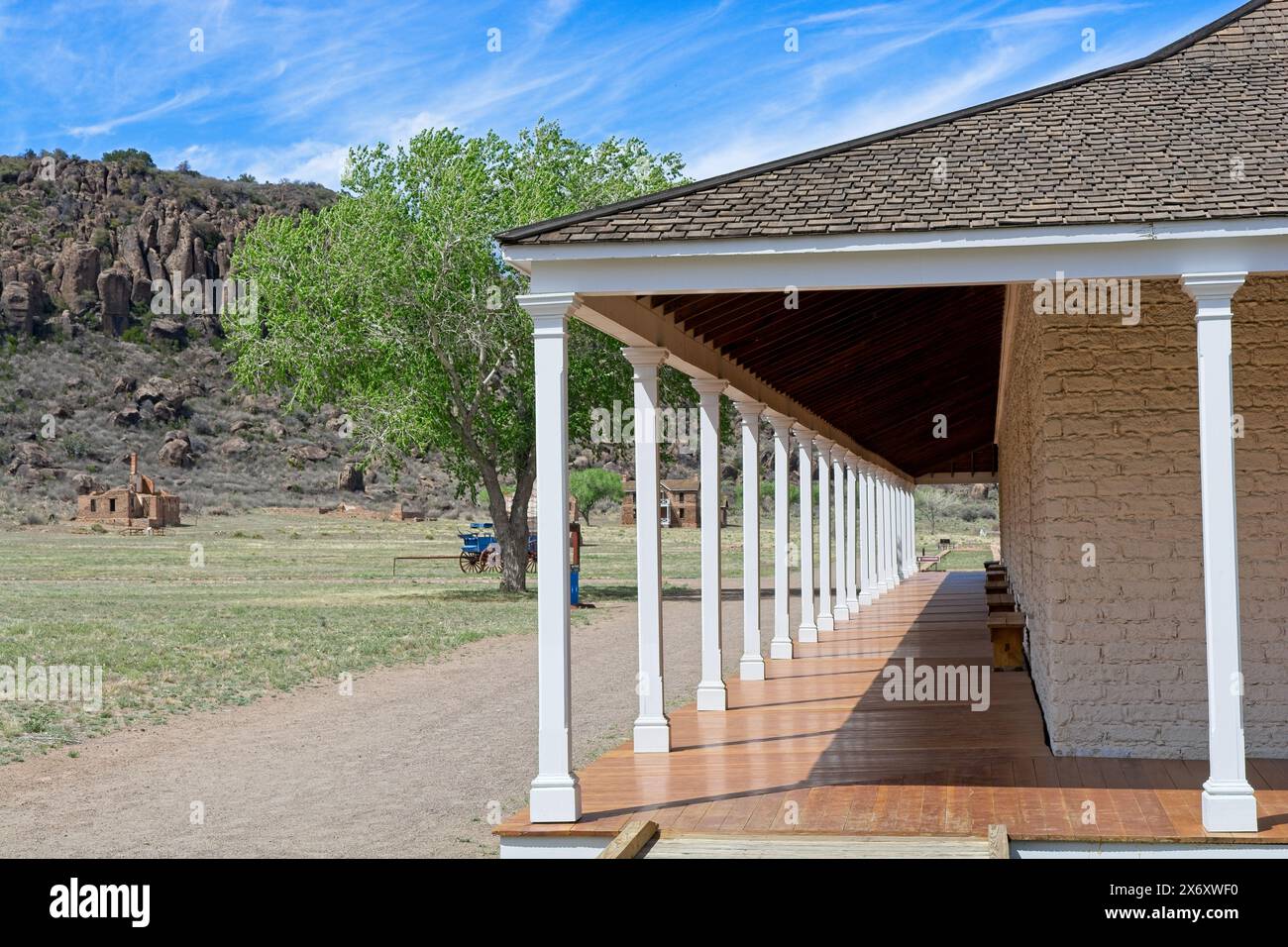 Restored barracks at Fort Davis, active 1854-1891 during Indian wars to ...