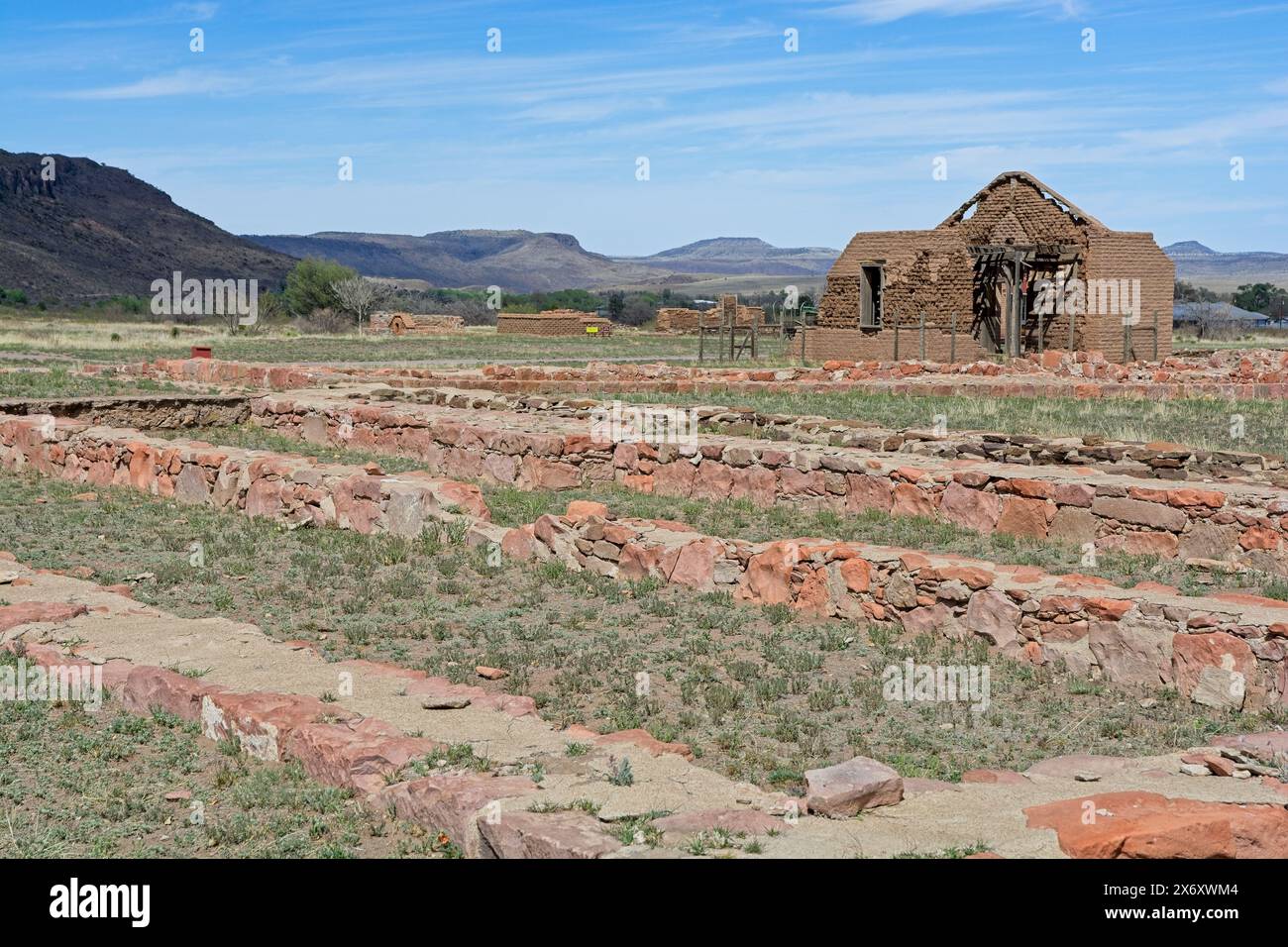 Ruins at Fort Davis, active 1854-1891 during Indian wars to protect ...