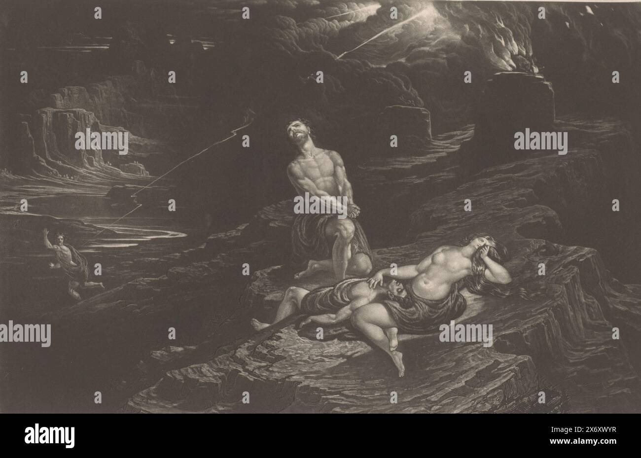 Adam and Eve weep for Abel and God curses Cain, Death of Abel (title on ...