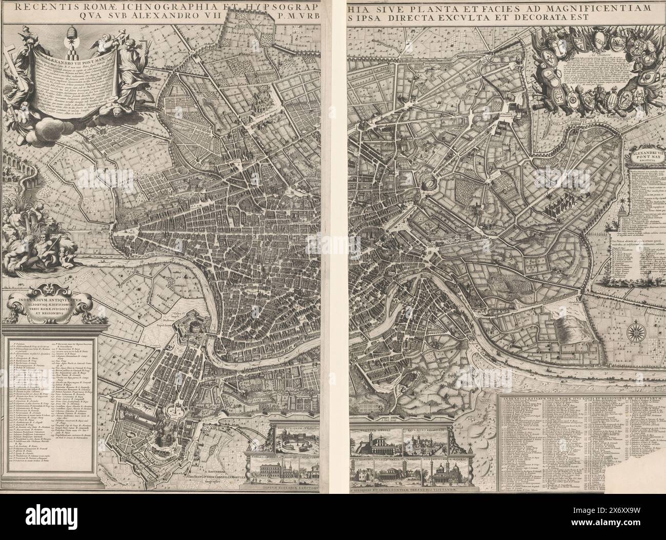 Map of rome churches hi-res stock photography and images - Alamy