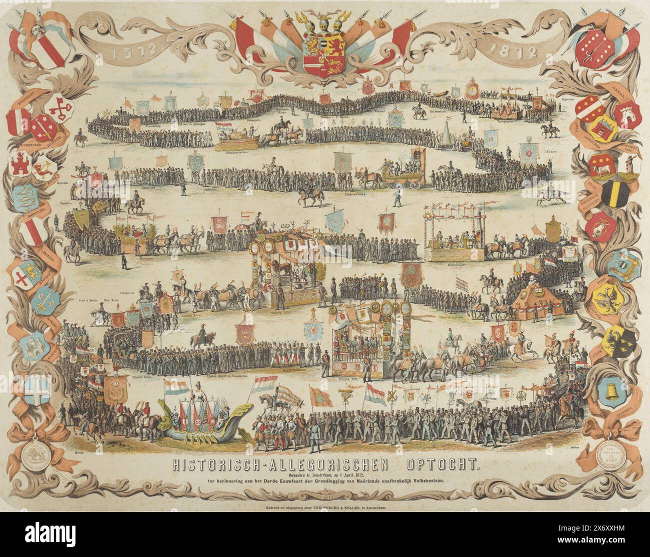 Historical-Allegorical Procession. Held in Amsterdam, on April 1, 1872 ...
