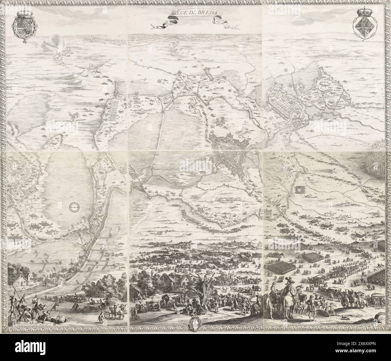 Siege of Breda, August 27, 1624-June 5, 1625, Siege de Breda (title on object), Large ...