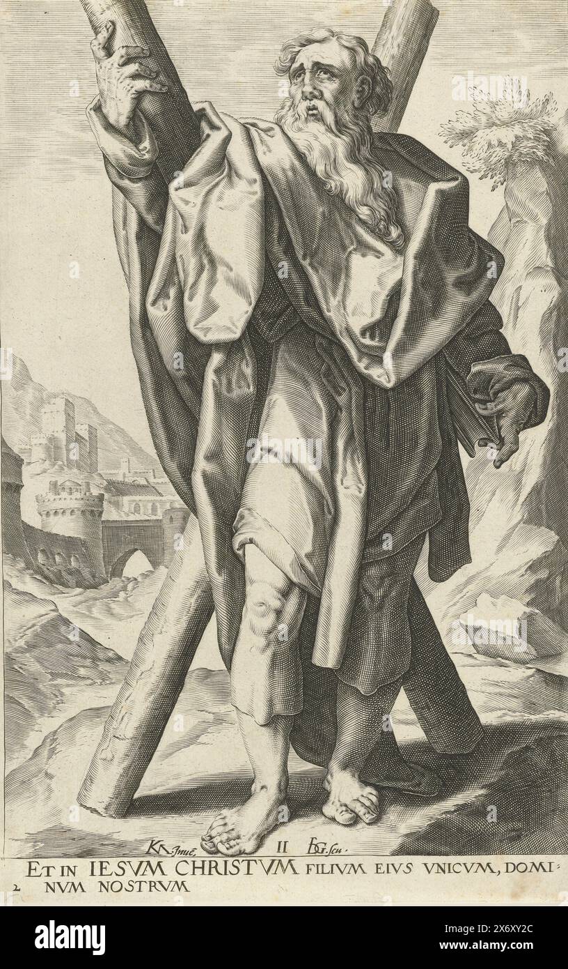 Apostle Andrew, Christ, the twelve apostles and Saint Paul (series ...