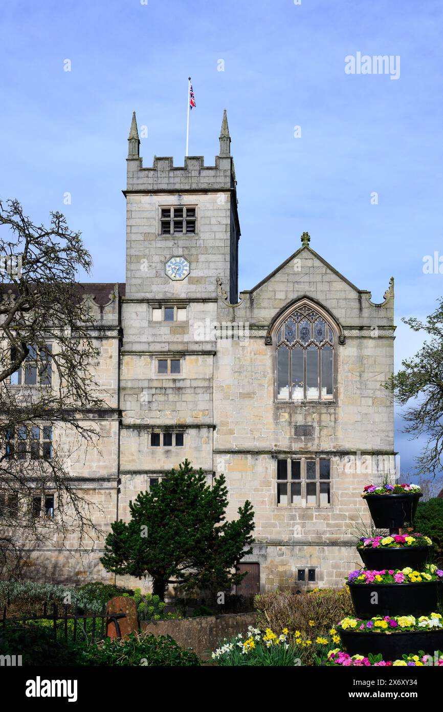 Historic Shrewsbury library at former school in landmark stone building ...