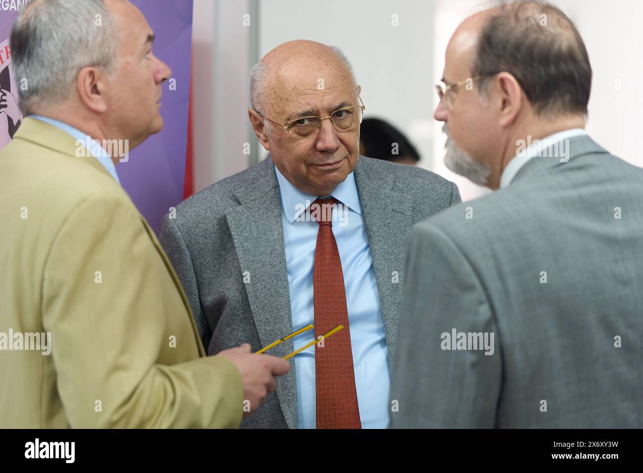 Bucharest, Romania. 16th May, 2024: Irinel Popescu (C), Professor ...