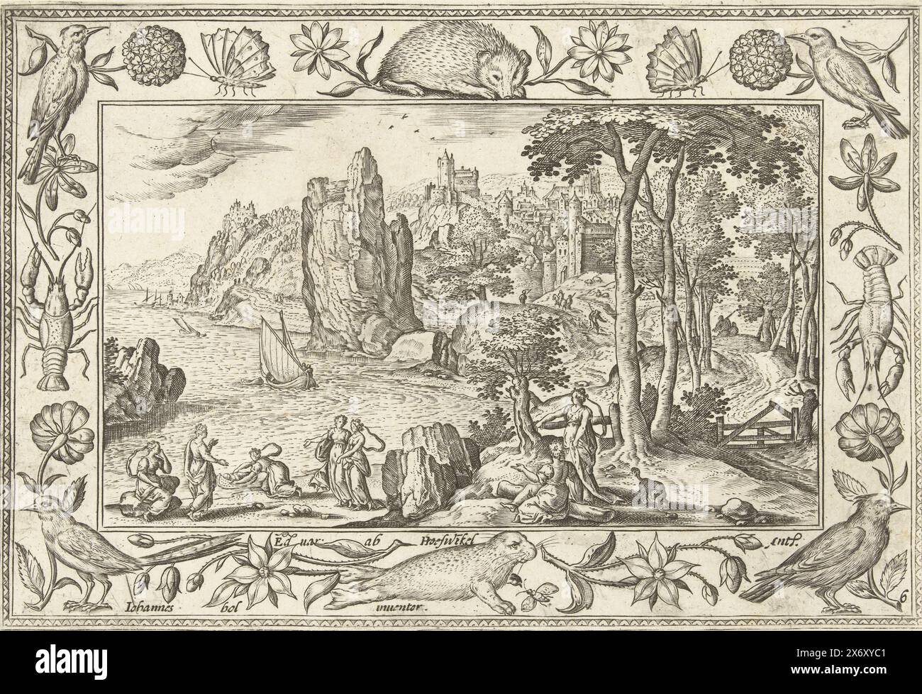 Moses is found by Pharaoh's daughter, Landscapes with Biblical ...