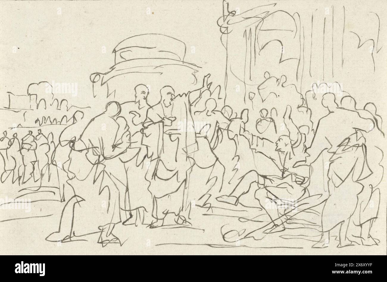 Peter and John heal a paralyzed man at the temple gate, The performance ...