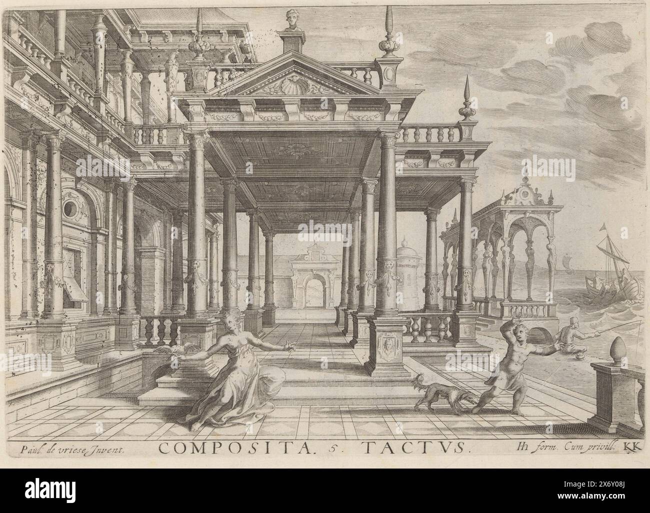 Portal of a building with Composite Columns and the sense feeling ...