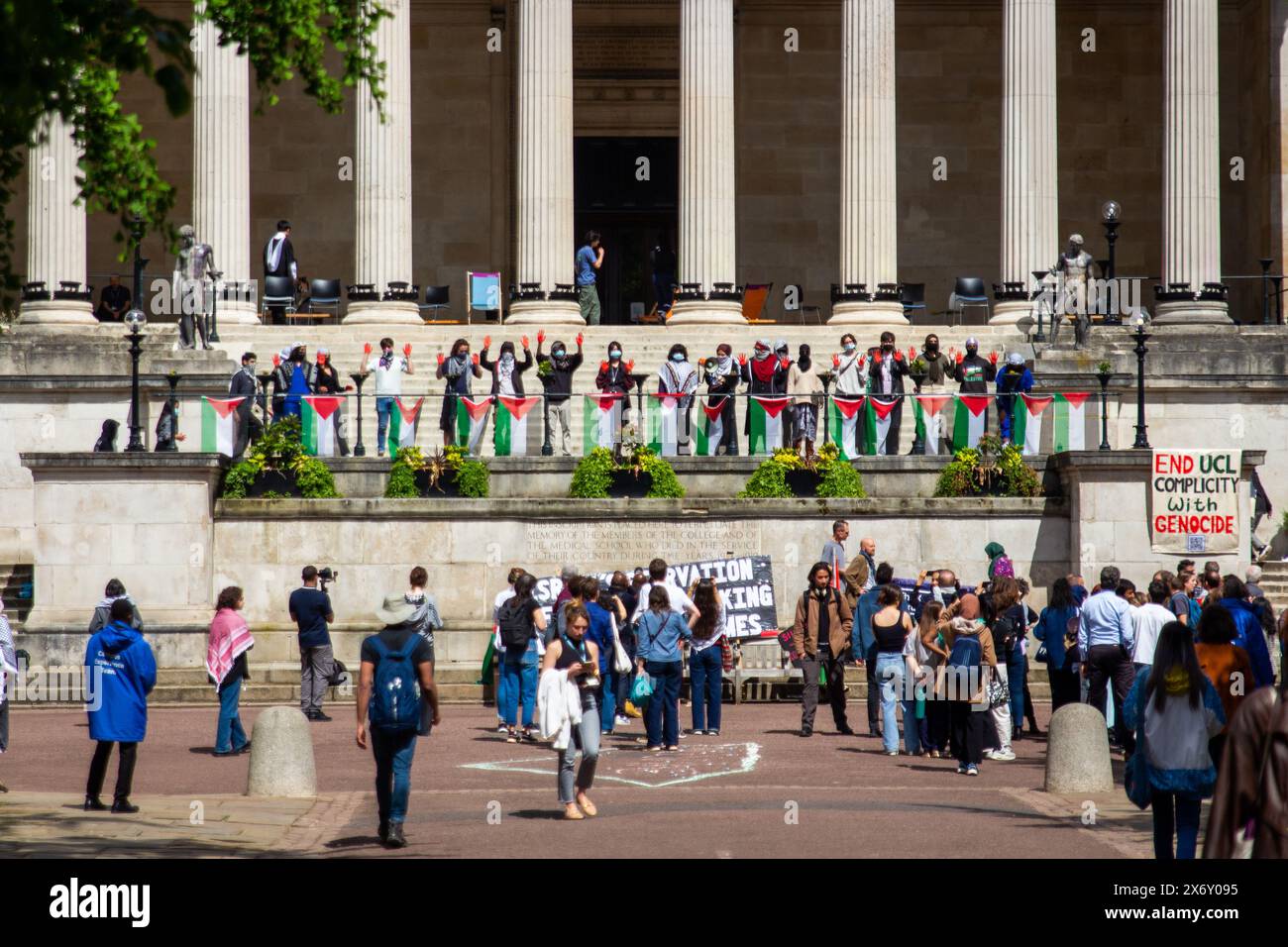 University College London Student activist protest during Nakba Day on ...