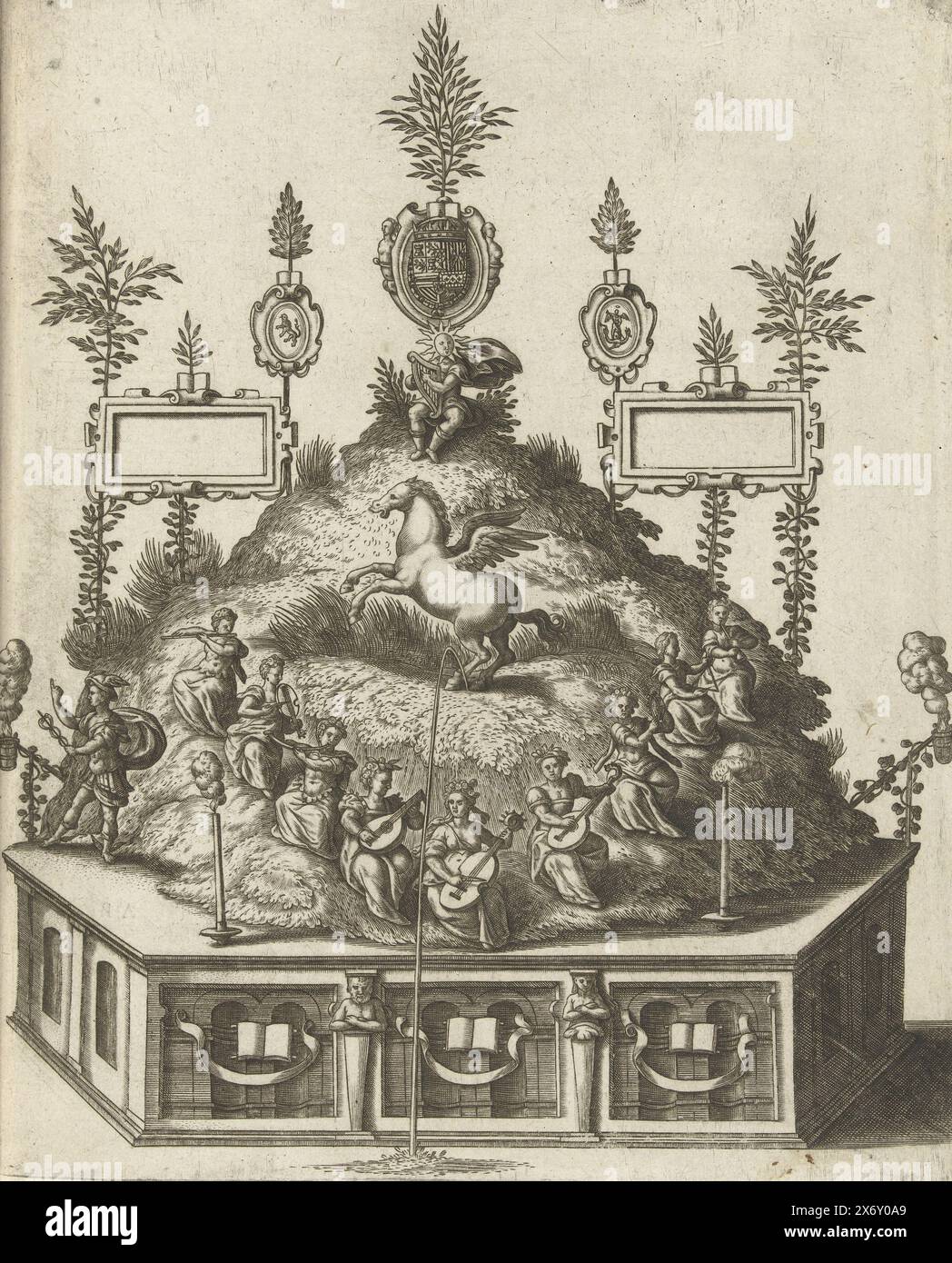 Scene with Apollo on Mount Parnassus, 1594, Scene with Apollo on Mount ...