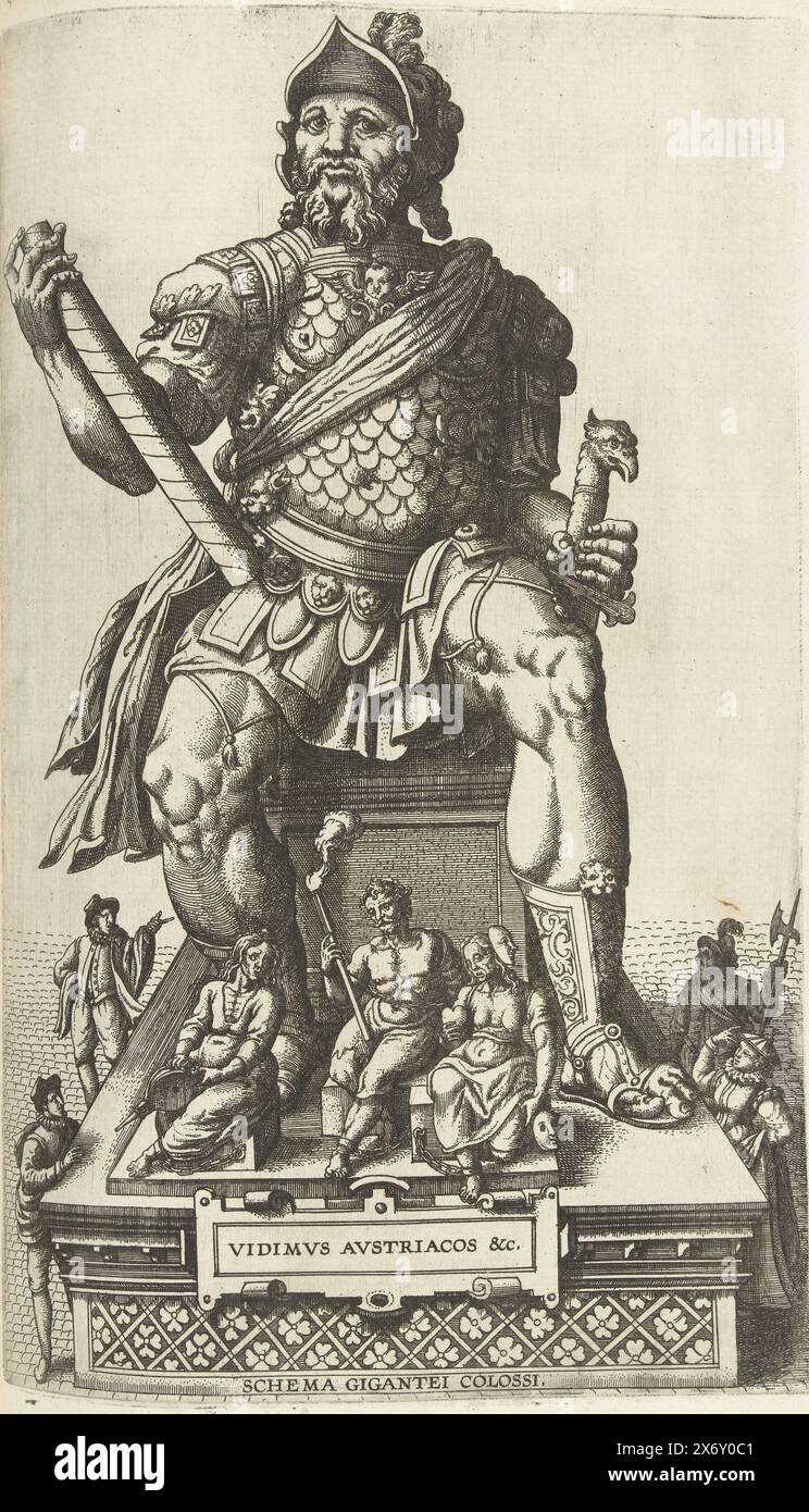 The giant Antigoon, 1594, Schema Gigantei colossi. (title on object ...