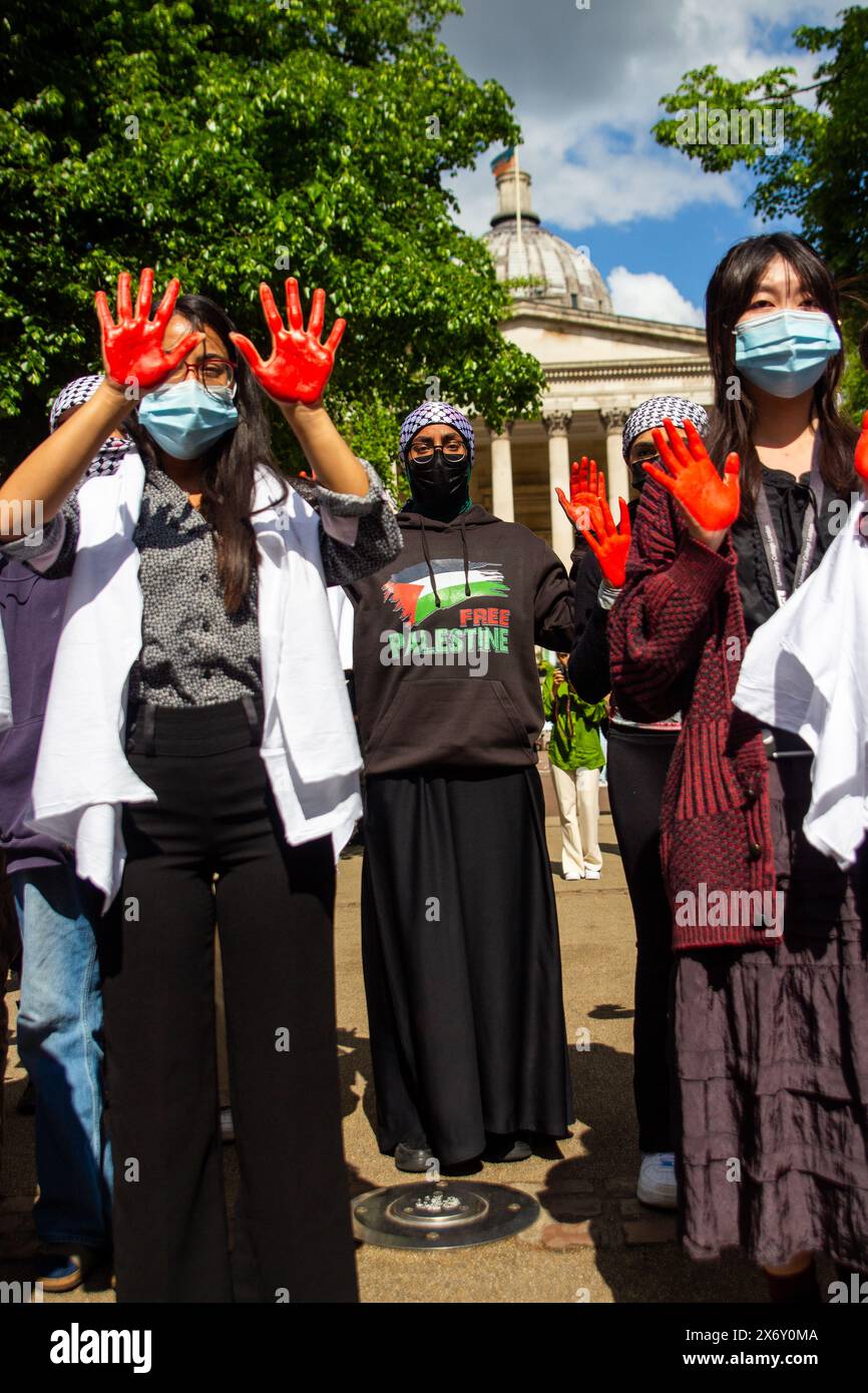University College London Student activist protest during Nakba Day on ...