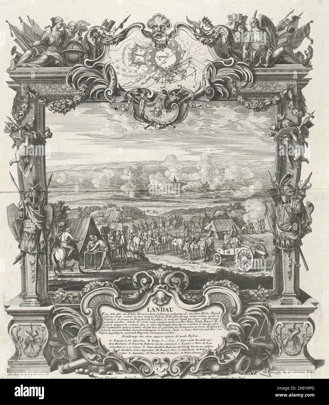 Capture of Landau, 1704, Landau (title on object), Joseph I recaptures ...