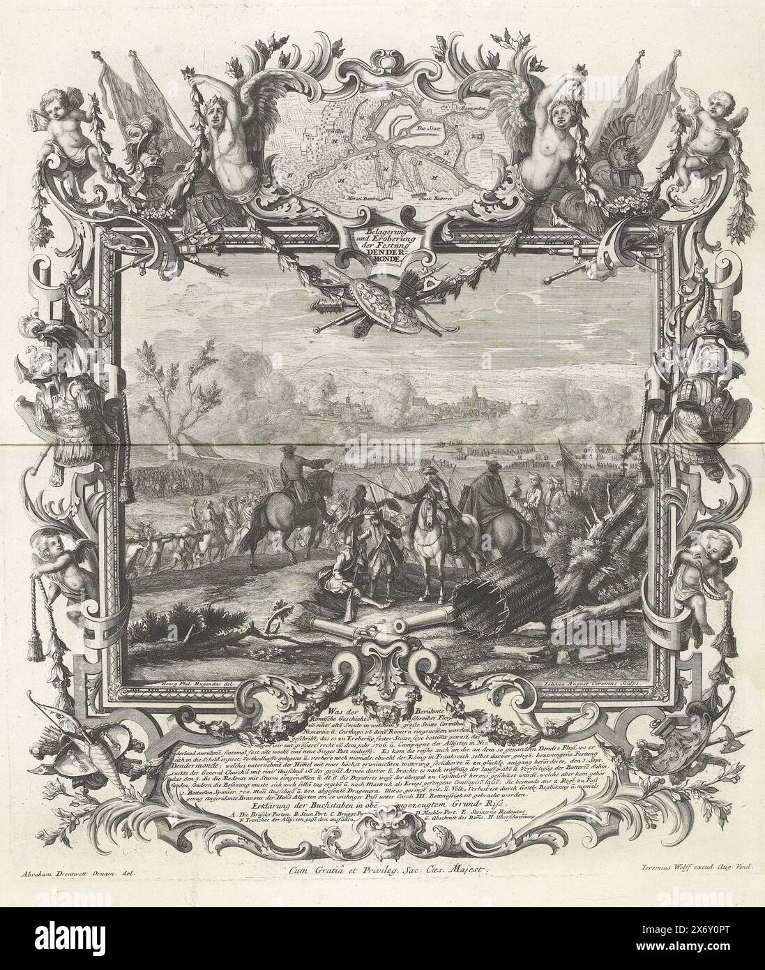 Capture of Dendermonde, 1706, Belagerung und Eroberung der Festung ...