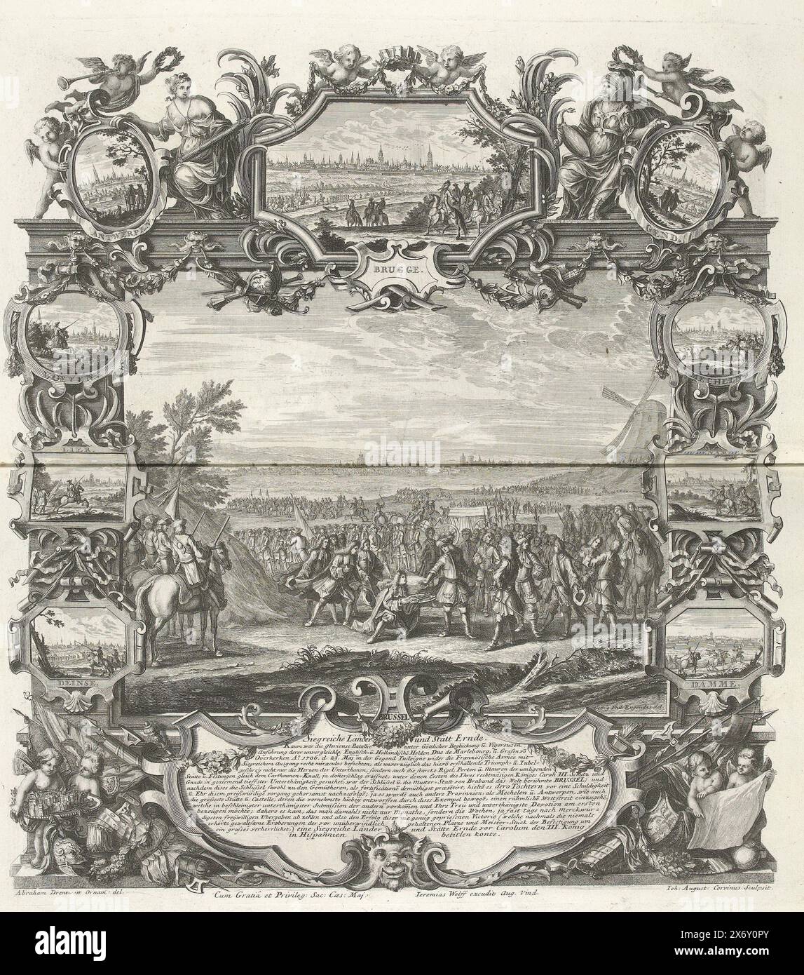 Surrender of the Flemish cities, 1706, Siegreiche Länder und Stätt ...
