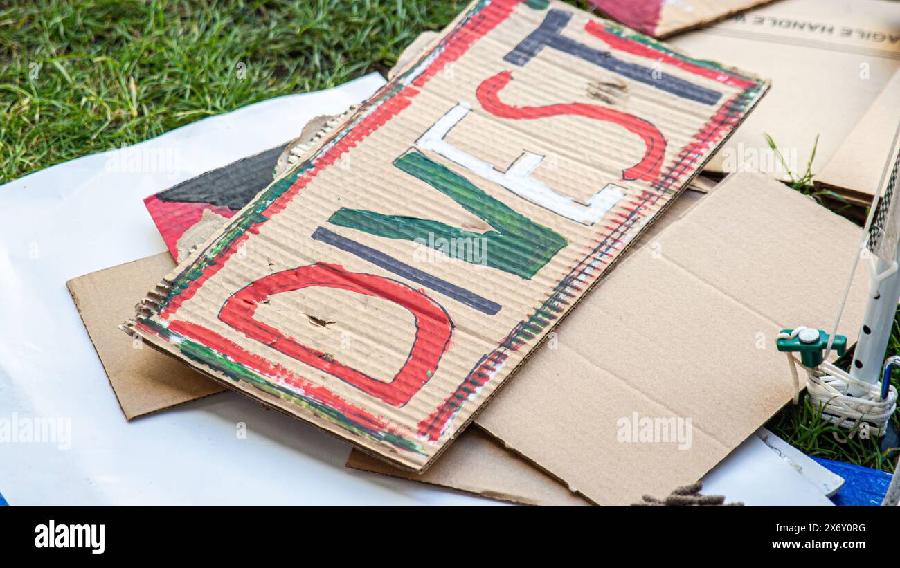 Student Activist encampment at UCL main campus Stock Photo - Alamy