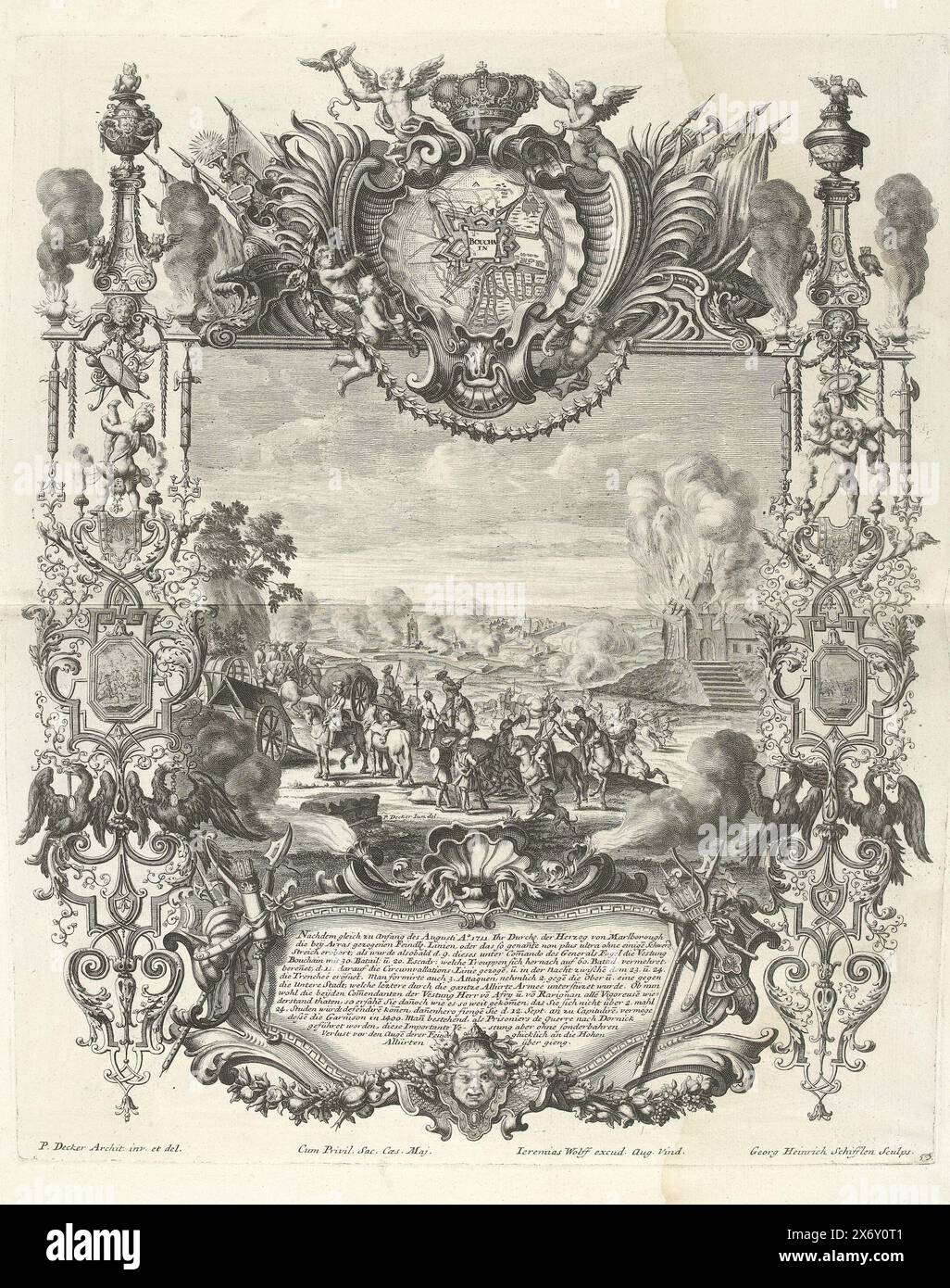 Siege of Bouchain, 1711, Bouchain besieged and captured by the Allies ...