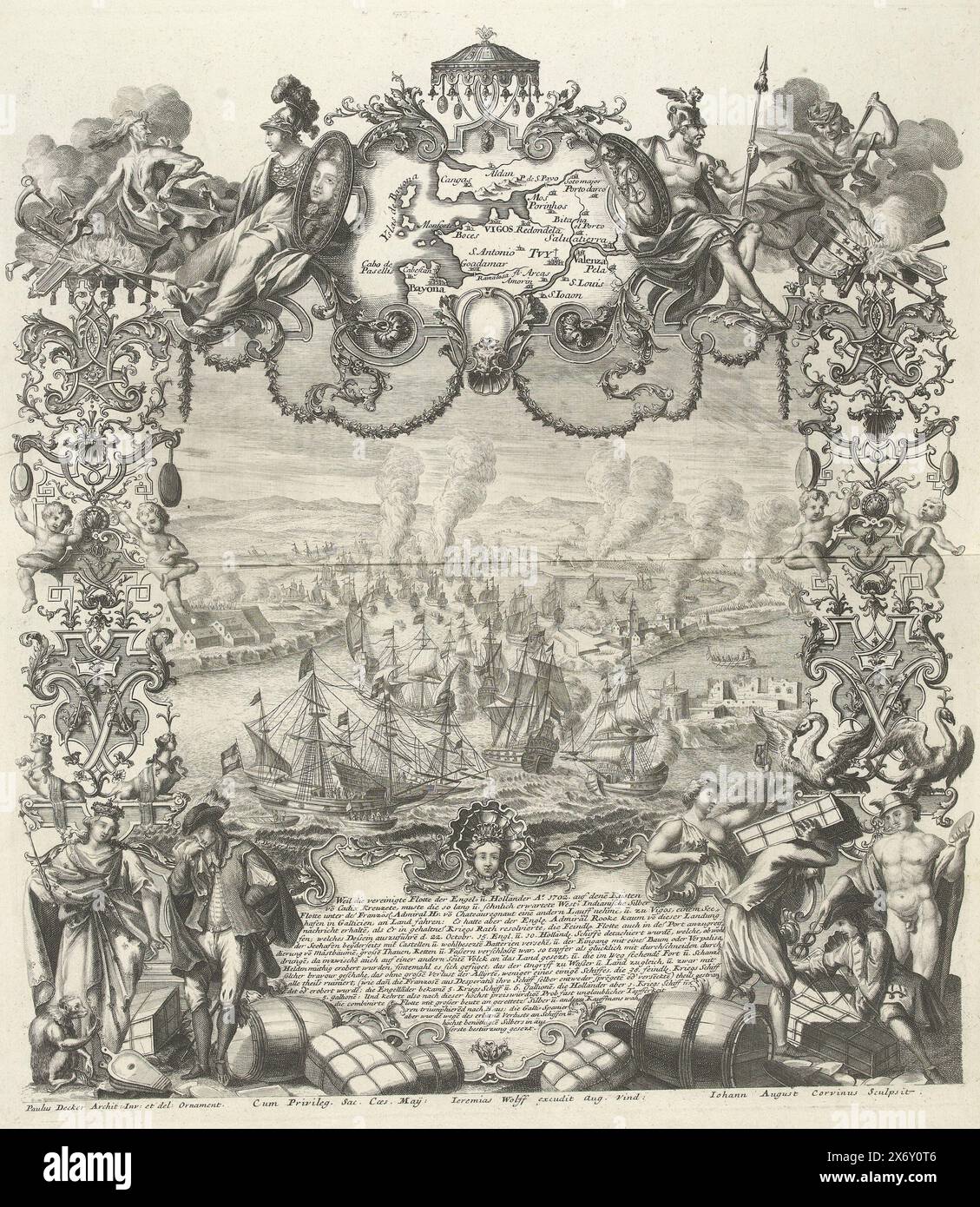 Naval Battle in the Bay of Vigo, 1702, Naval Battle in the Bay of Vigo ...