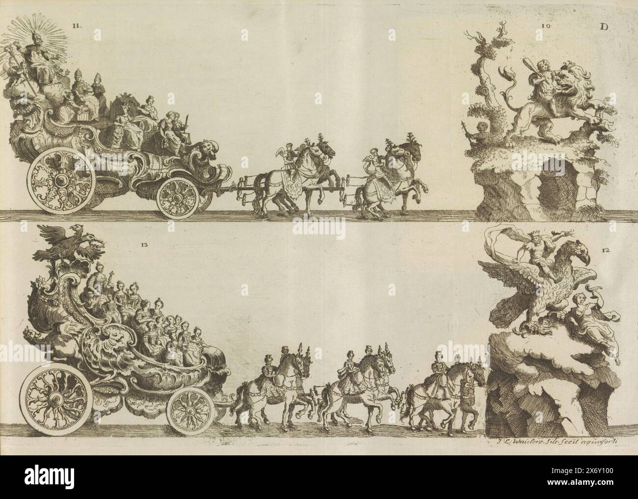 Sheet D: sixth and seventh float, 1767, Sheet D with the sixth and ...