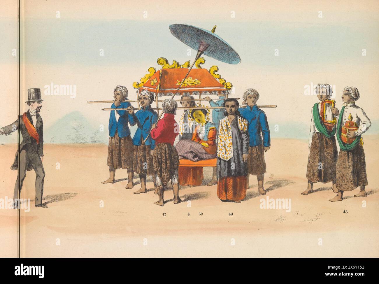 Masquerade of the Delft students, 1857 (plate 9), Costumed procession ...