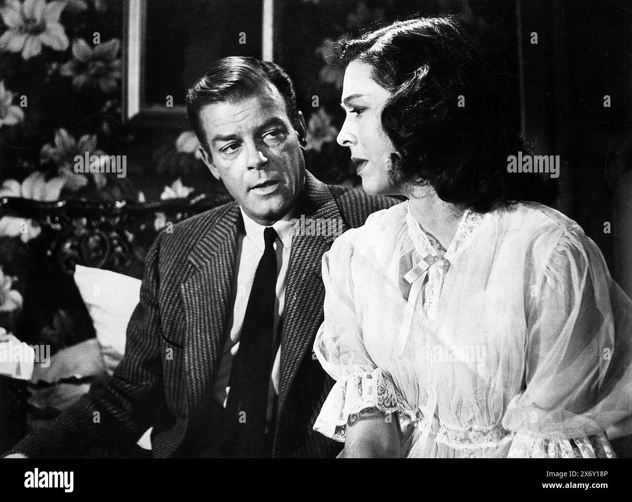 William Ching, Cathy O'Donnell, on-set of the film, "My World Dies ...