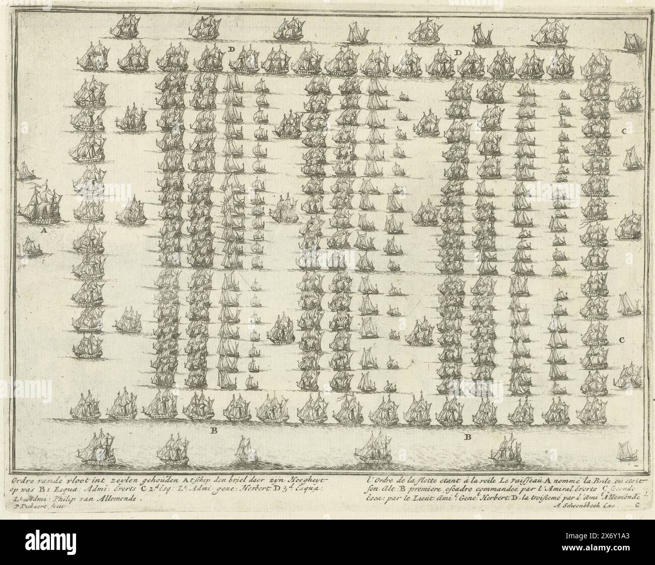 Order of the fleet with which William III sailed to England, 1688 ...