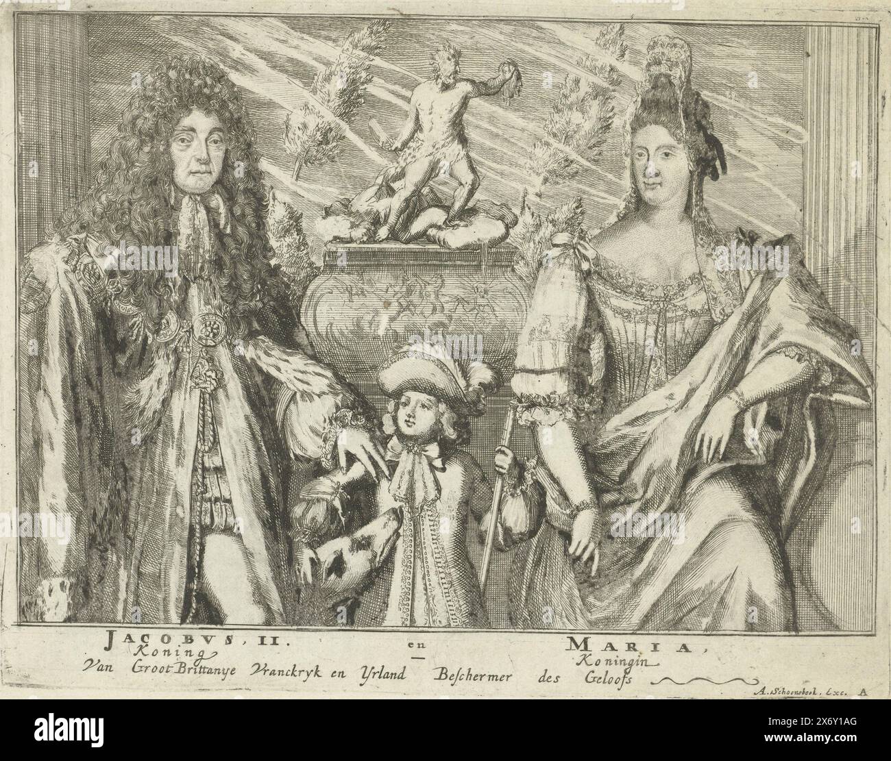 King James II and Queen Mary of Modena, ca. 1689, James II and Mary ...