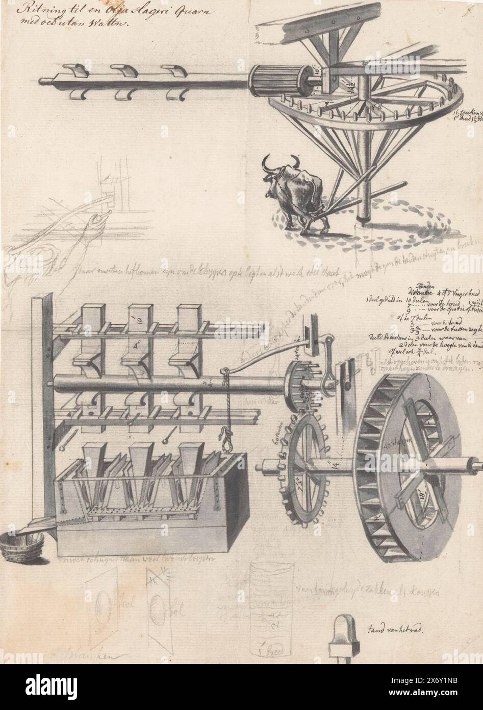 Ox powered mill hi-res stock photography and images - Alamy