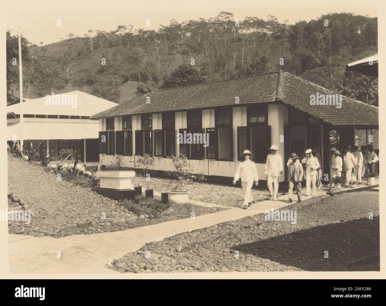 Visit to the Pelantoengan leper hospital, The delegation with Governor ...