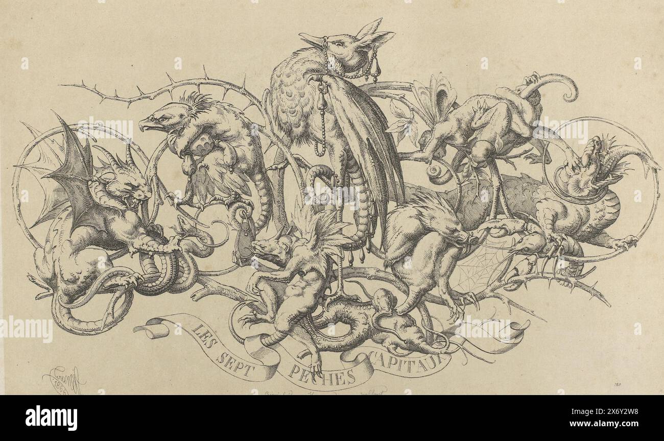 Fantasy animals depicting the seven deadly sins, Les Sept Peches ...