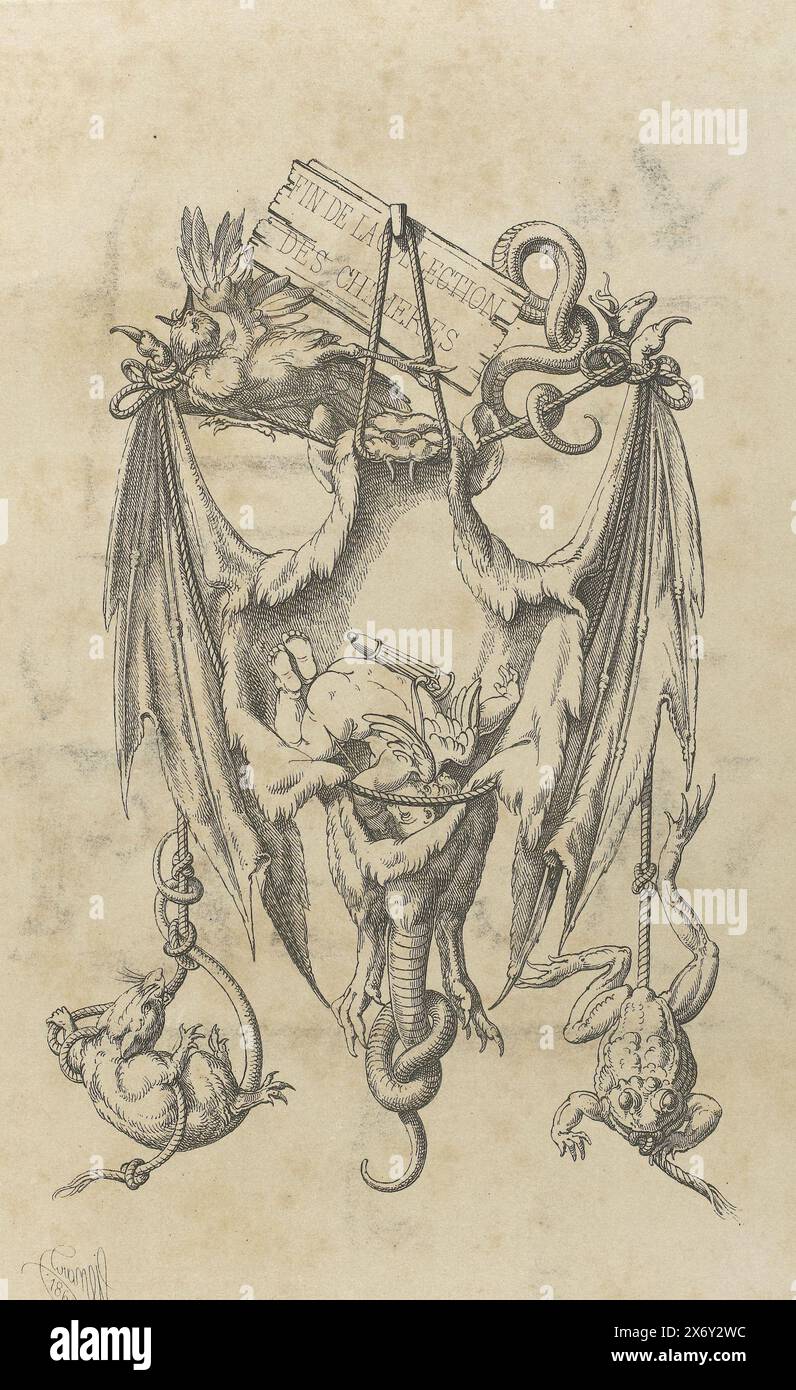 Bat with Amor in its abdominal cavity, Fin de la Collection des ...