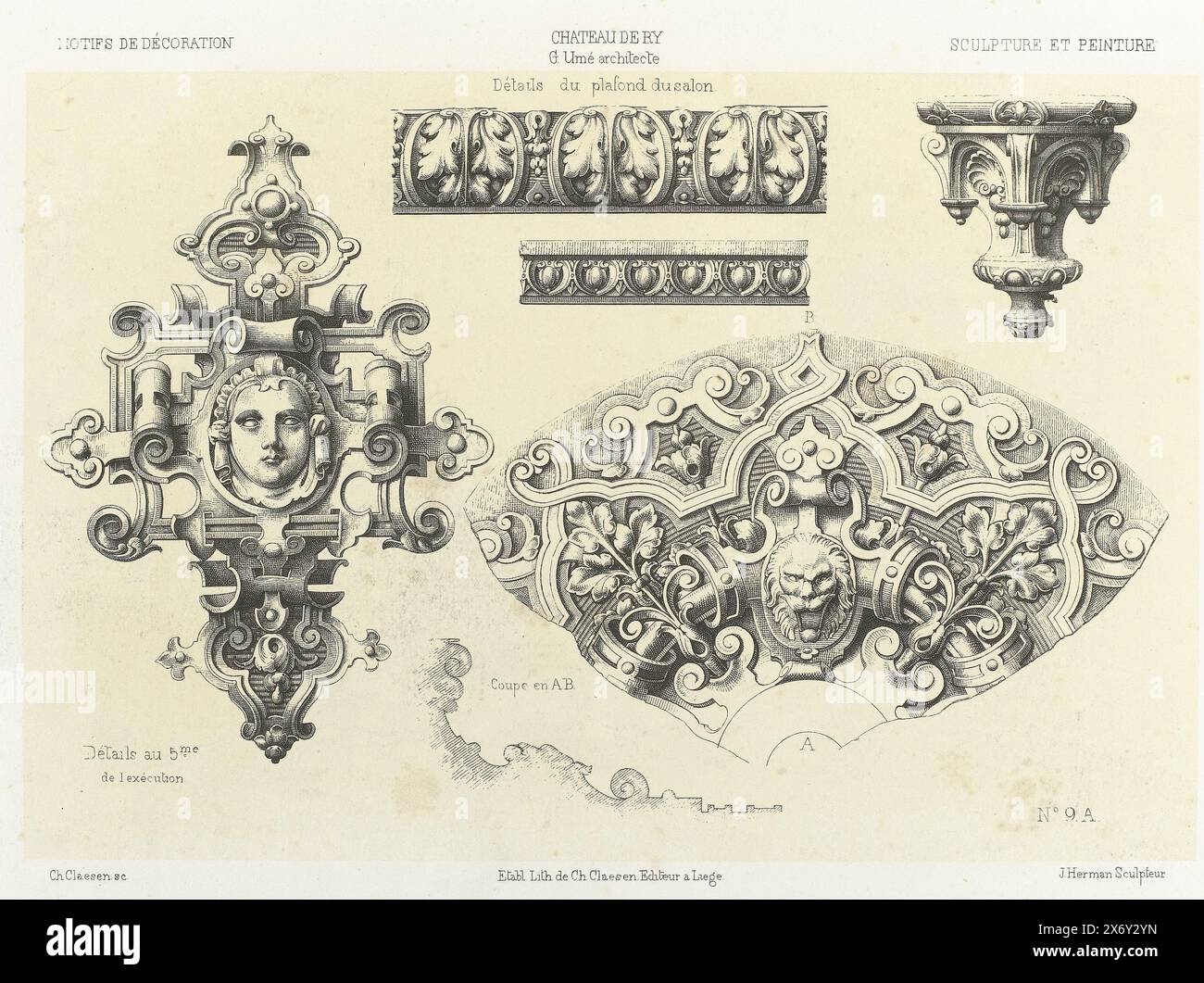 Etablissement lithographique de charles claesen hi-res stock ...