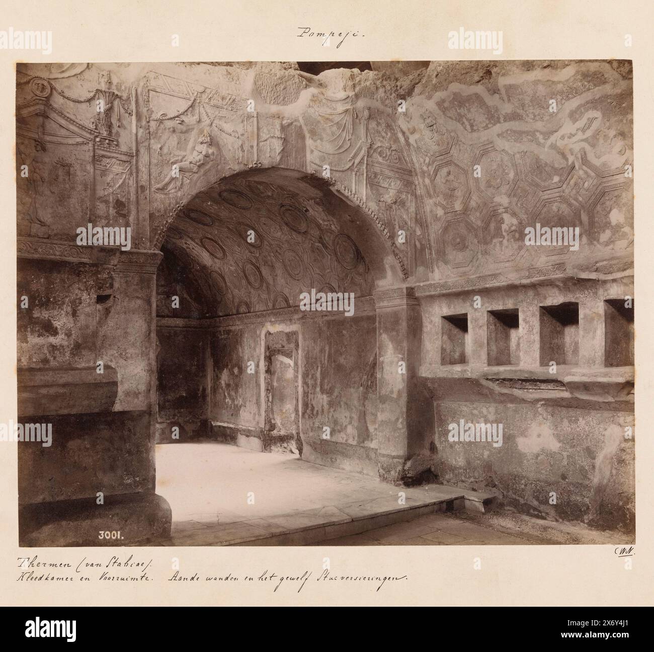 The apodyterium in the Stabian Baths at Pompeii, Baths (of Stabiae ...