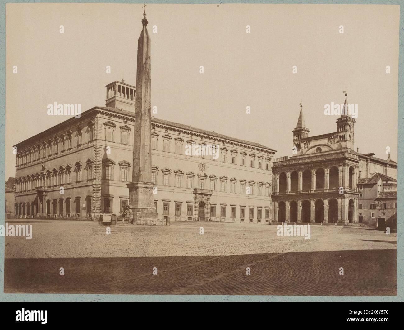 St. John Lateran and the Lateran Palace in Rome, Italy, photograph ...