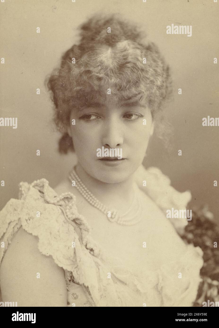 Portrait of Sarah Bernhardt, photograph, Paul Nadar, (attributed to), Paris, 1870 - 1880, paper ...