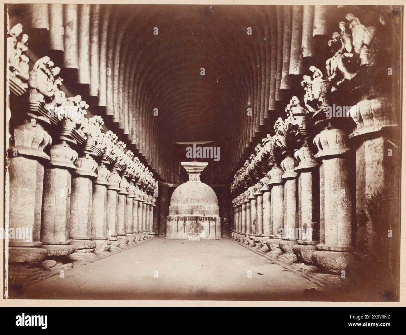 Chaitya in the Karli caves near Mumbai, Maharashtra, India, This photo ...