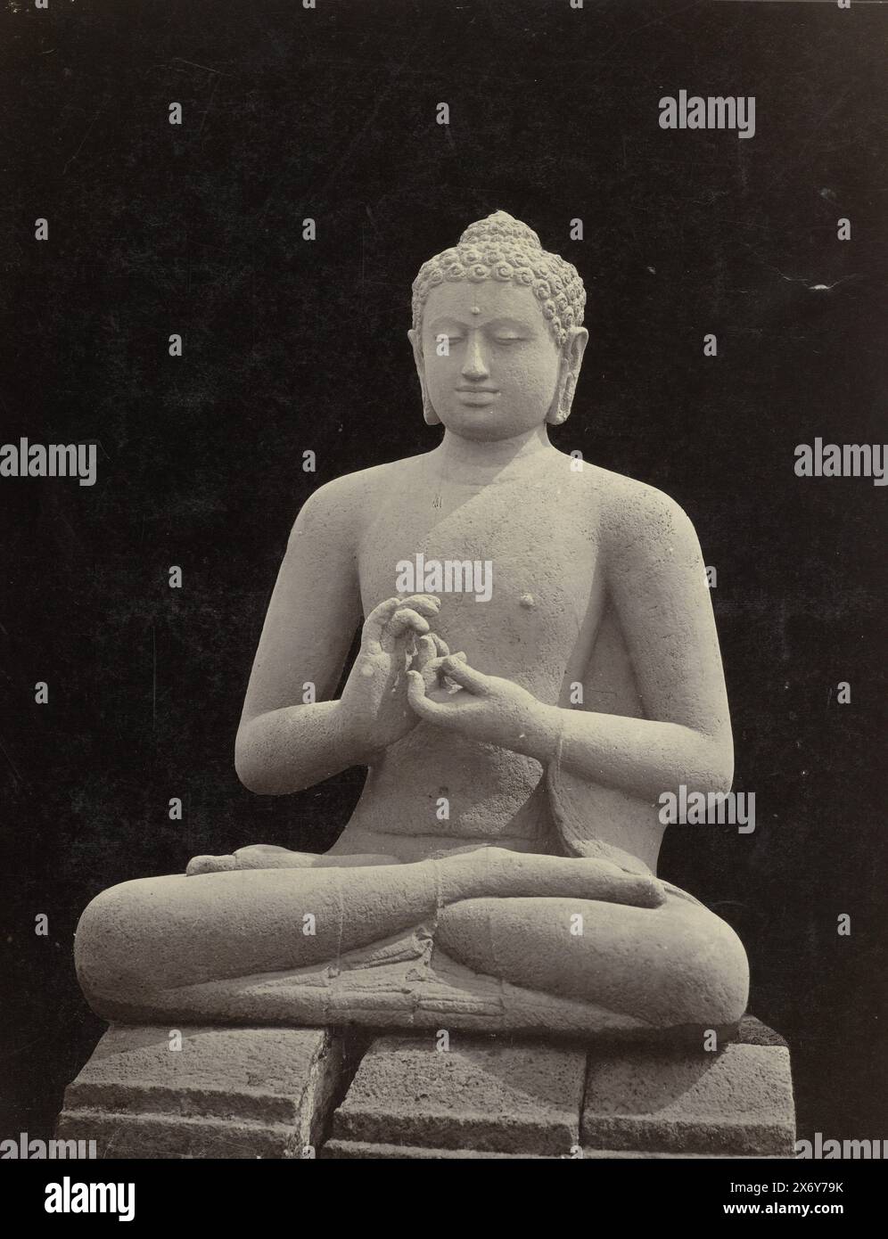 Image of Buddha in dharmachakra mudra from one of the stupas of ...